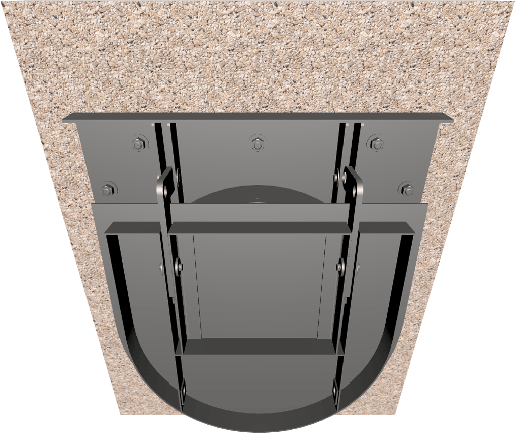 3D Model - 452 – Semicircle Pipe Flap Gate with Metal Flap - Whipps, INC. - Industry Leading ...