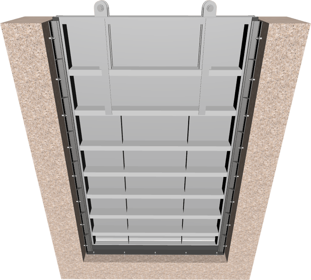 3D Model - 519–C – Channel Mounted Aluminum Bulkhead Gate - Whipps, INC ...