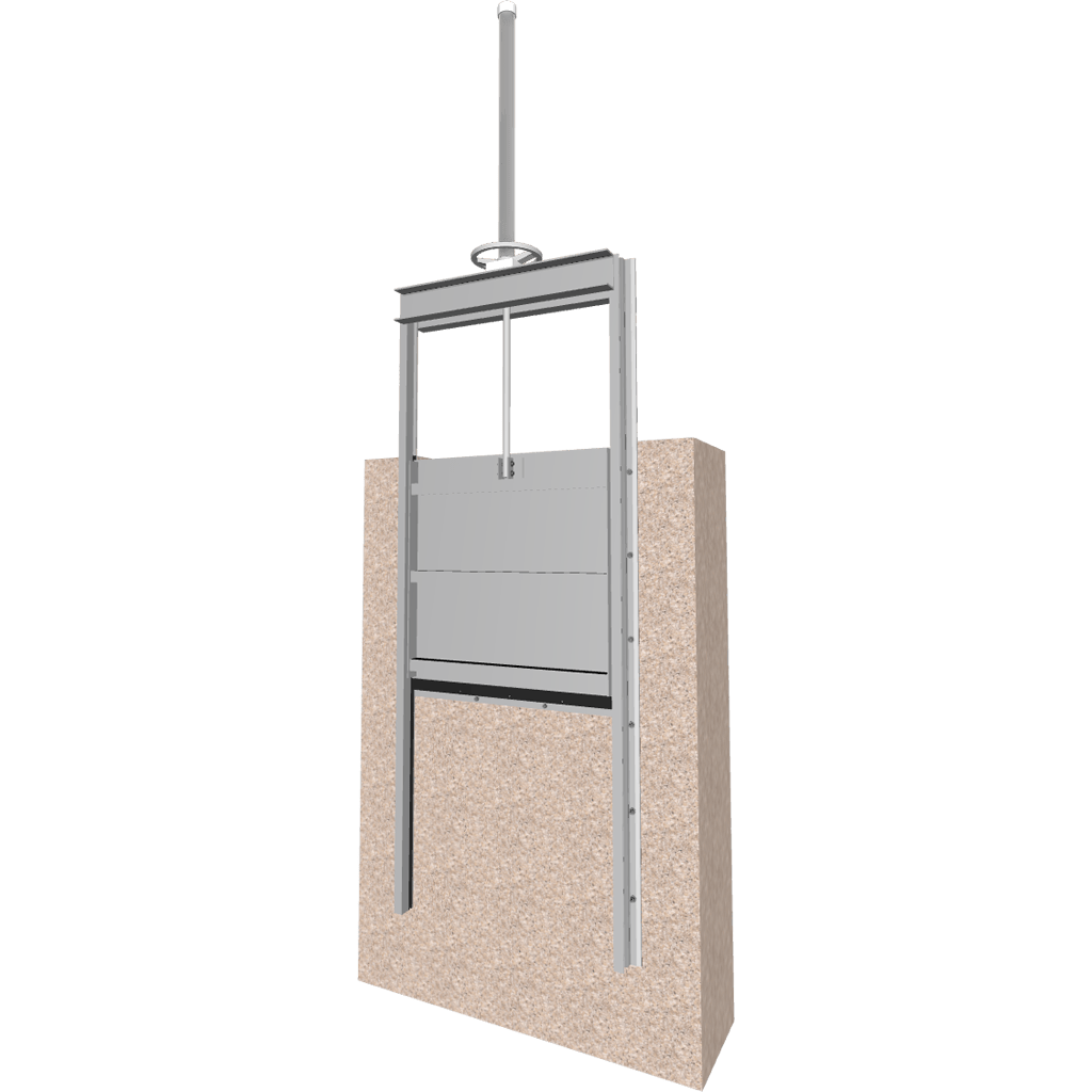 3D Model - 823-D – Weir 820 Slide Gate (downward opening gate) - Whipps ...